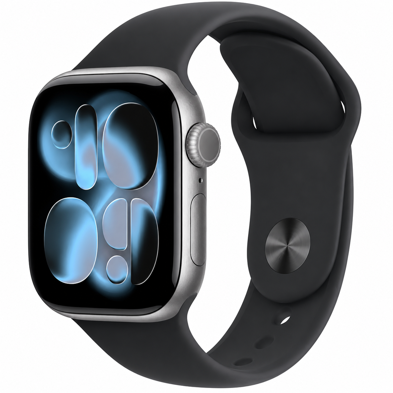 Умные часы Apple Watch S11, 42мм, Space Grey (Серый космос), Al.C Black SB (Черный) S/M (MEQW4)