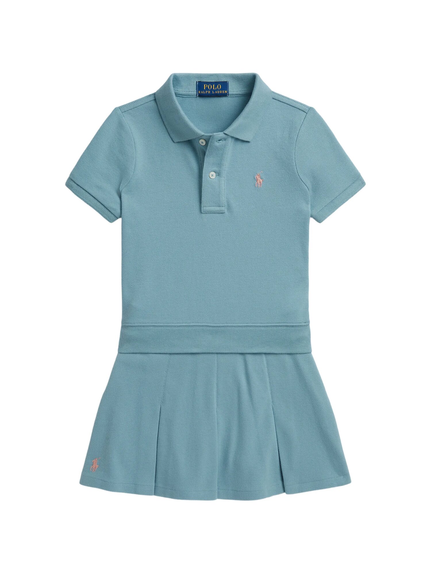 Платье Pleated logo-embroidered dress
