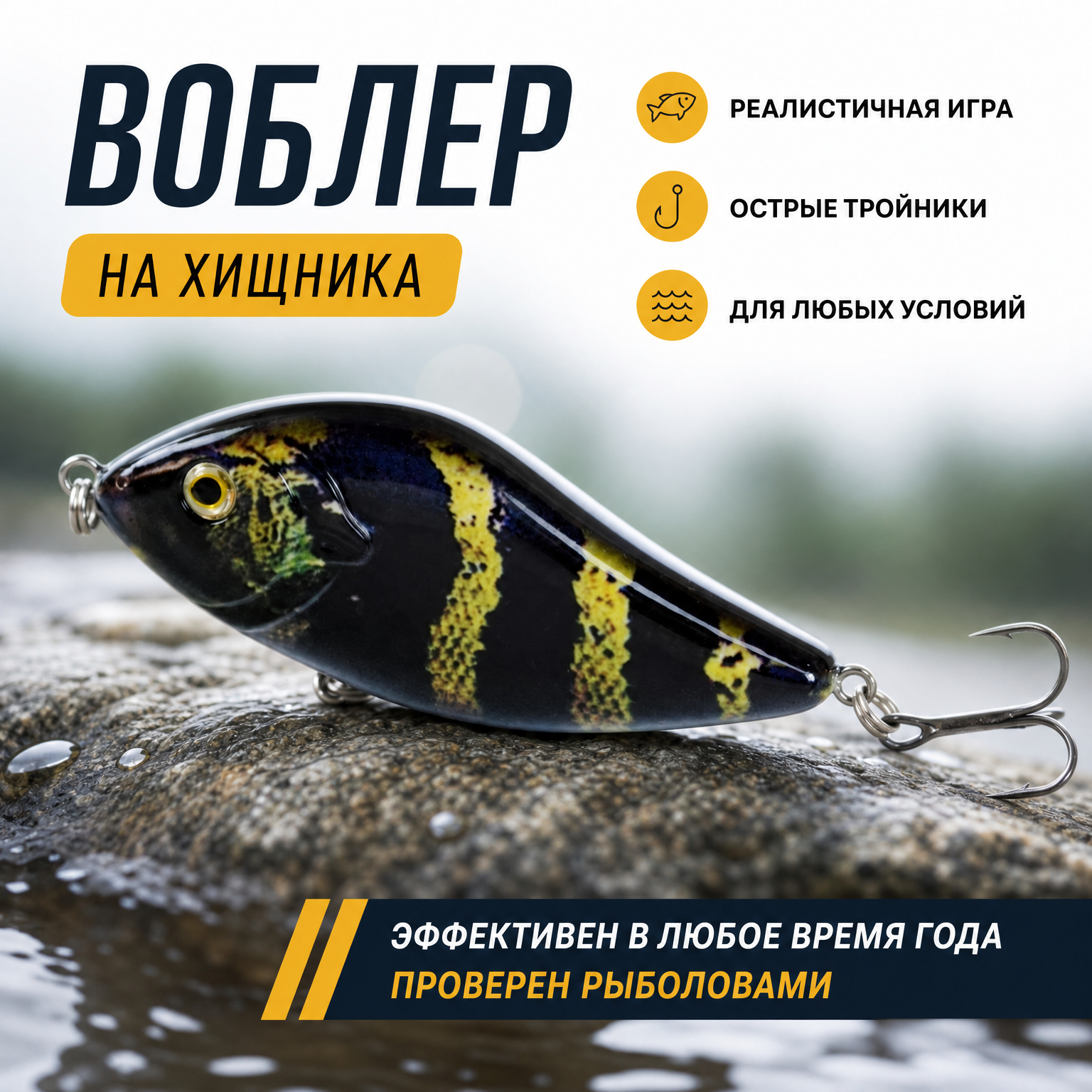 Джеркбейт на щуку, тонущая приманка, 10 см, 45 г (Цвет товара: jkb100-05&10cm 45g; Длина: 100 мм)