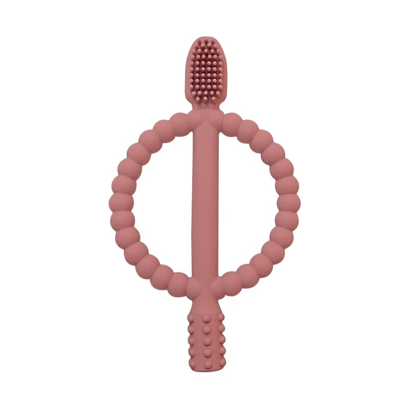 Силиконовый прорезыватель для малышей bj Розовый, 1Pcs4