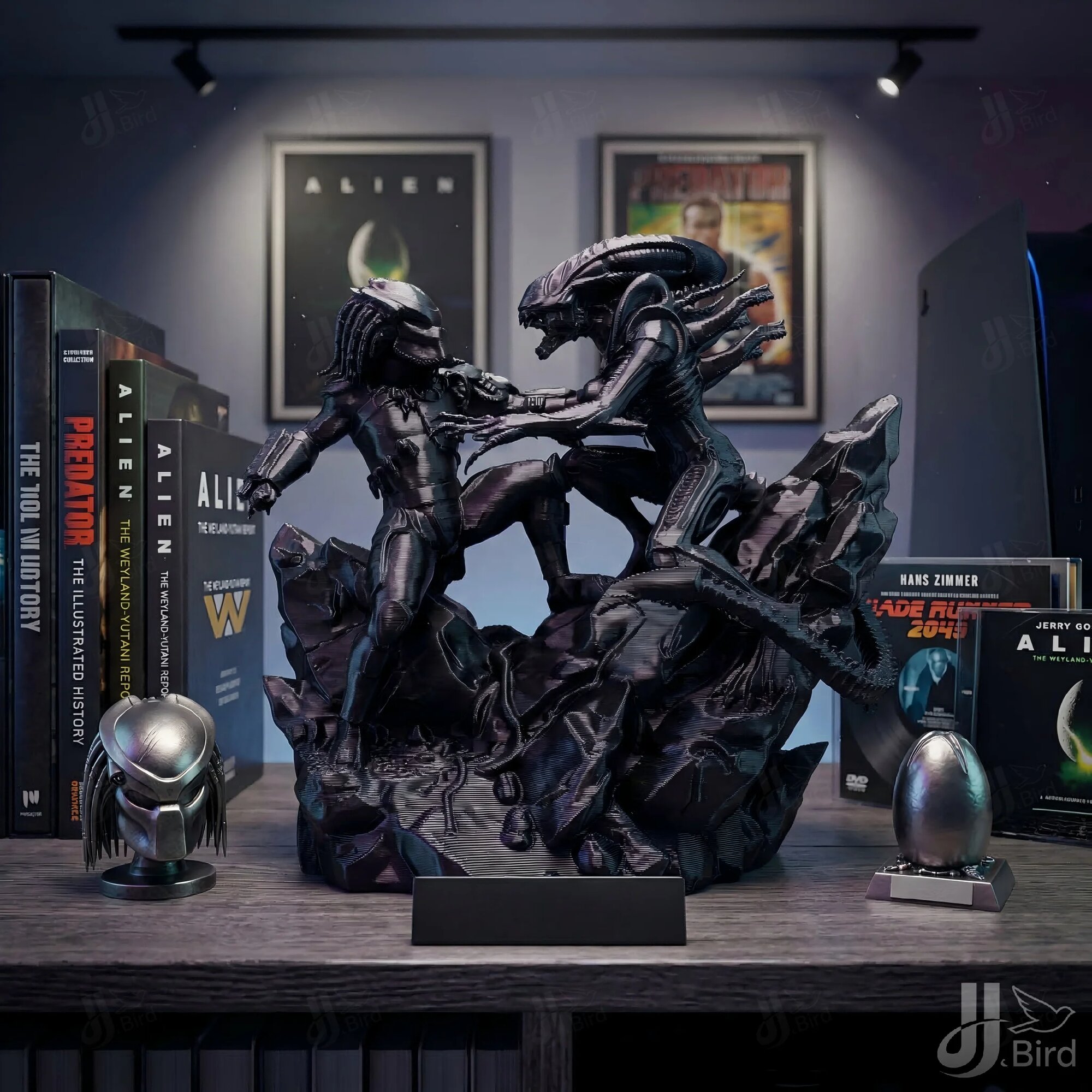 Статуэтка J BIRD Alien Hunter VS Alien Monster — фото 1