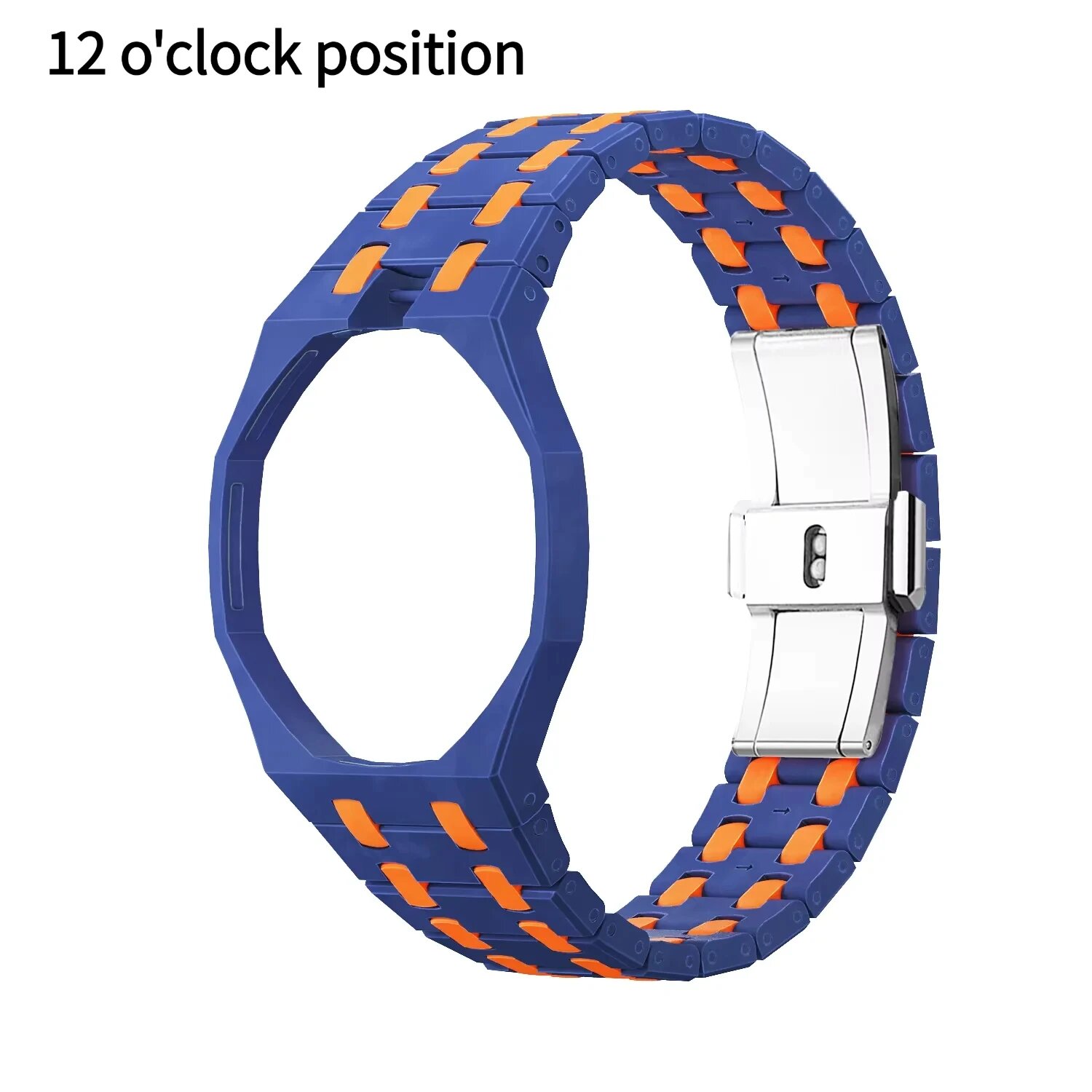 Керамический ремешок Royal Pop Strap для Swatch 40 мм Blue and orange