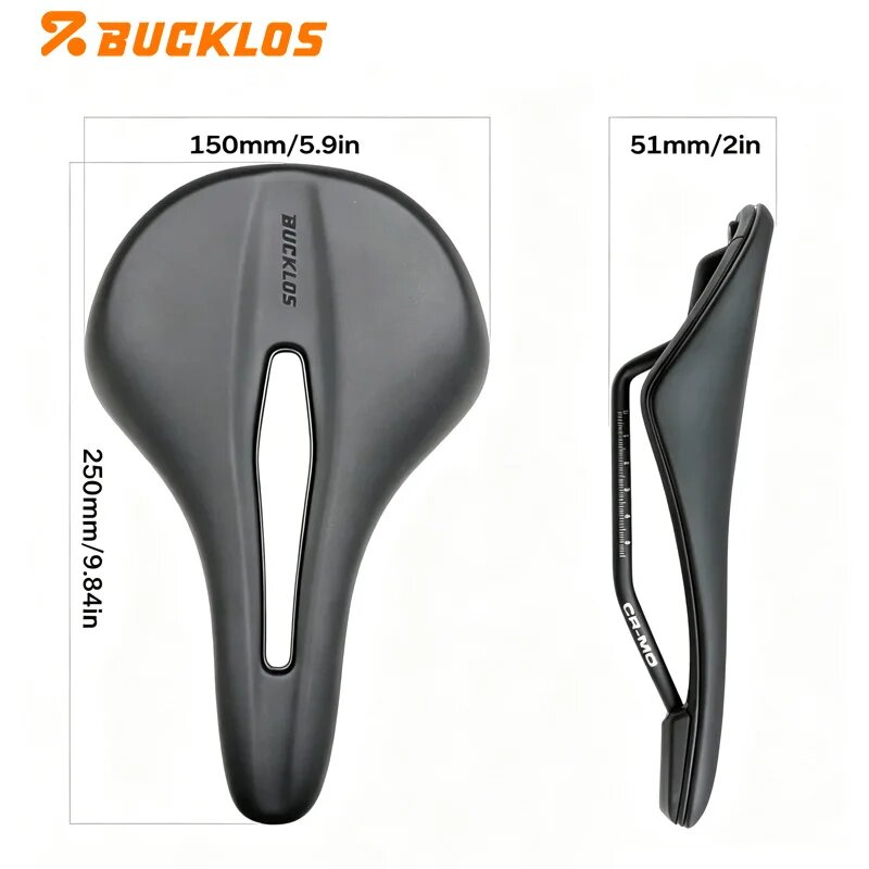 BUCKLOS Vacuum велосипедное седло для горных и шоссейных велосипедов BLACK-250x150mm