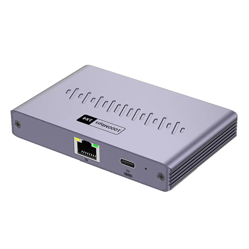 Сетевой Кабельный Разветвитель 1 на 4 Гбит с USB Type-C