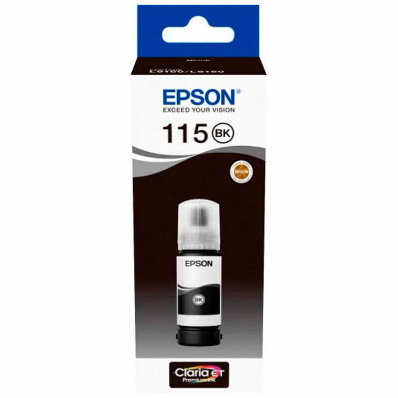Чернила 115 для Epson L8180, L8160 C13T07C14A черные