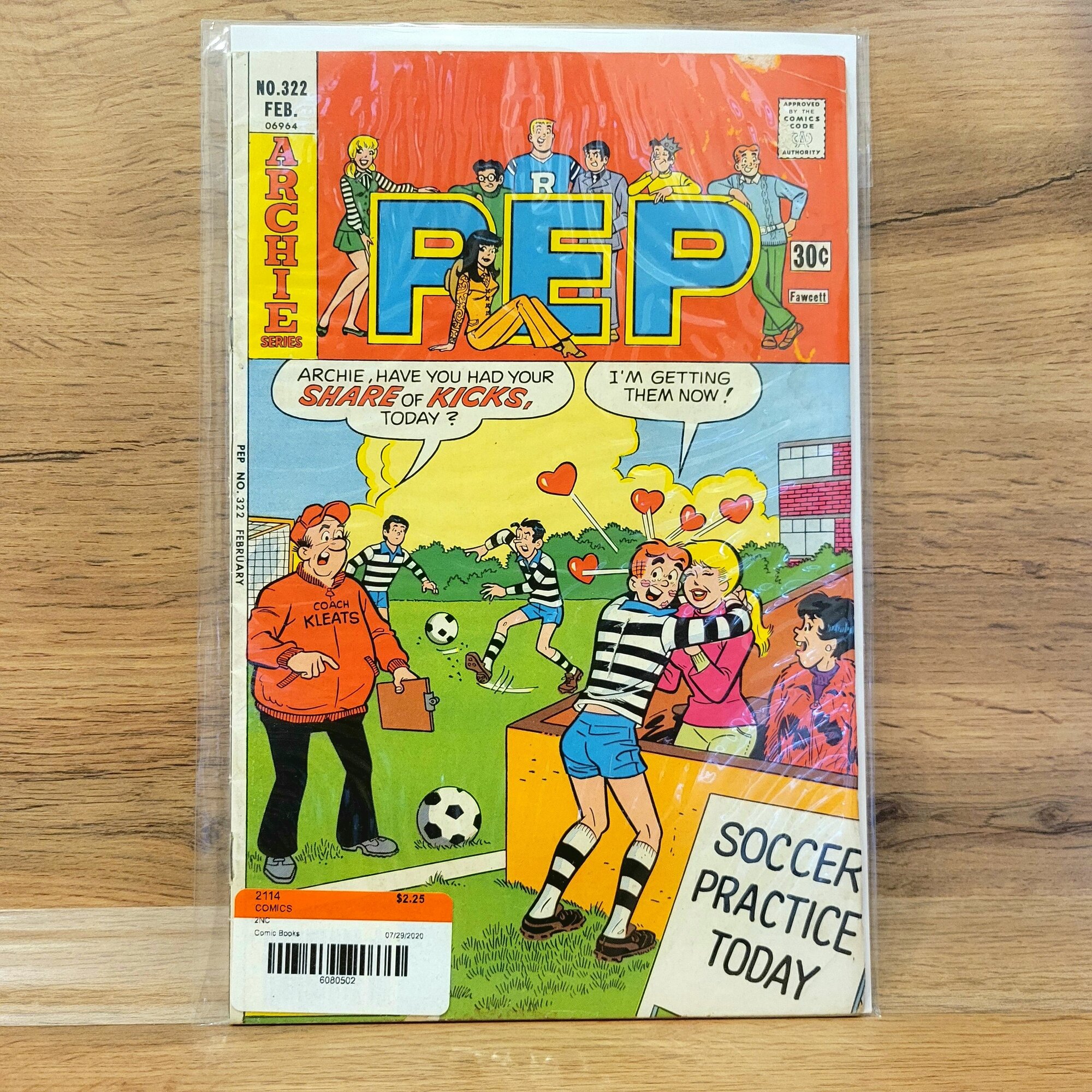 Раритетный Комикс Archie Pep #322. 1978 Год. Комикс (сингл) на английском языке