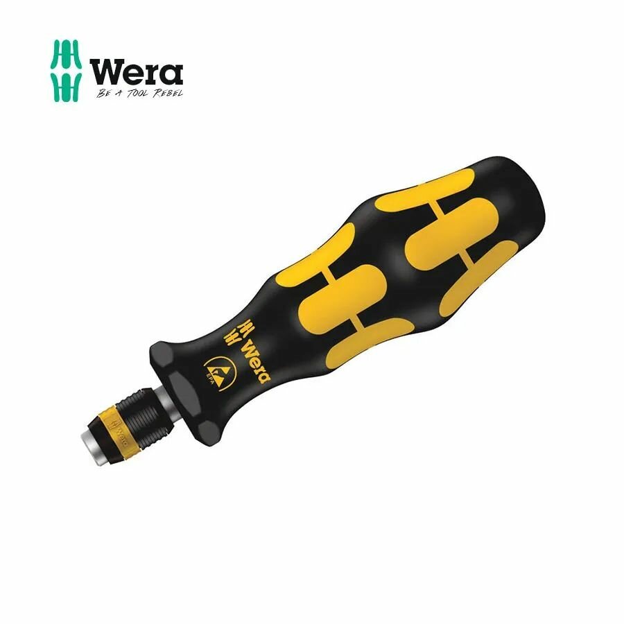 Эксклюзивная немагнитная отвертка WERA 05051464001 с эргономичной рукояткой для быстрого завинчивания, модель 816 R ESD
