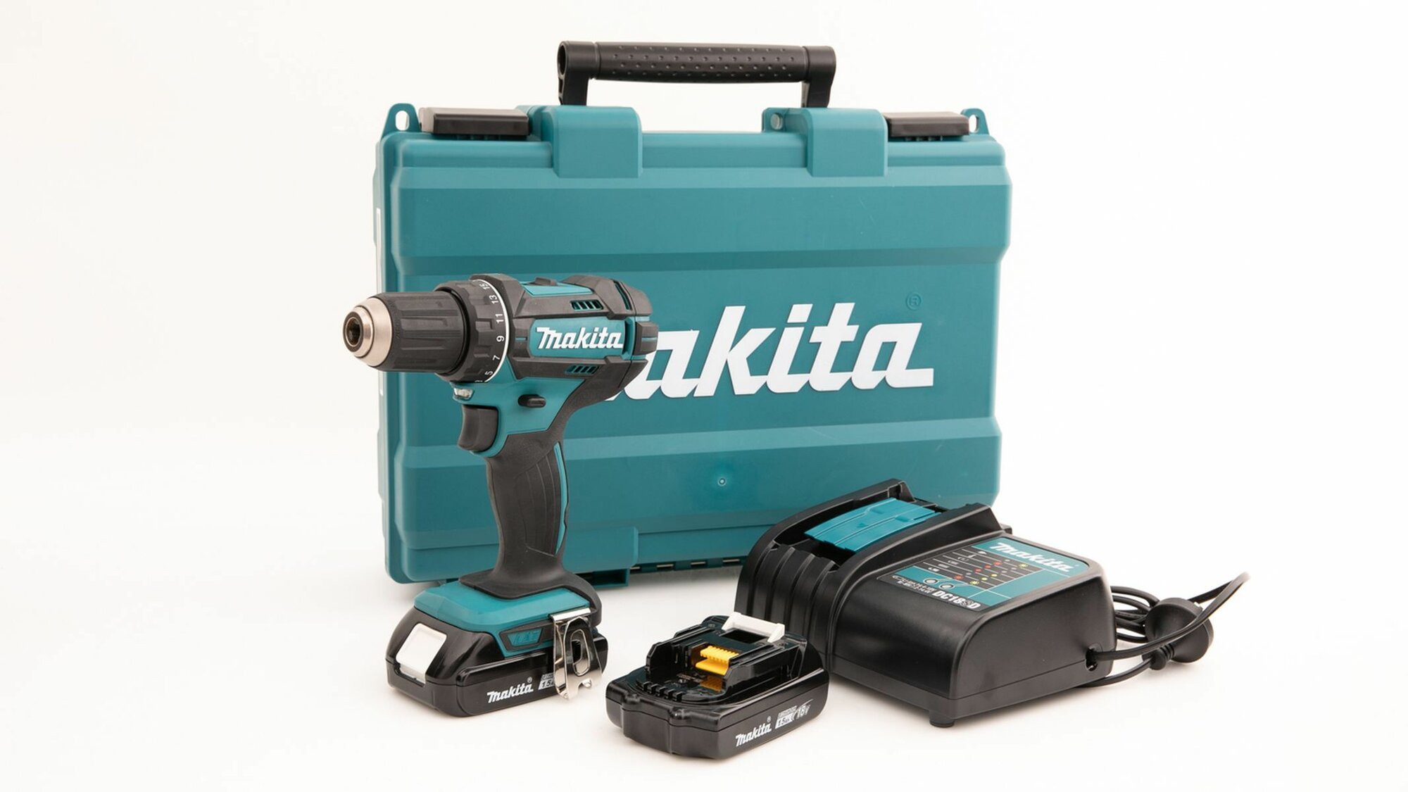 Шуруповерт аккумуляторный Makita DDF482SYE 18В 62Нм (2АКБ 1.5Ач, З/У, кейс)