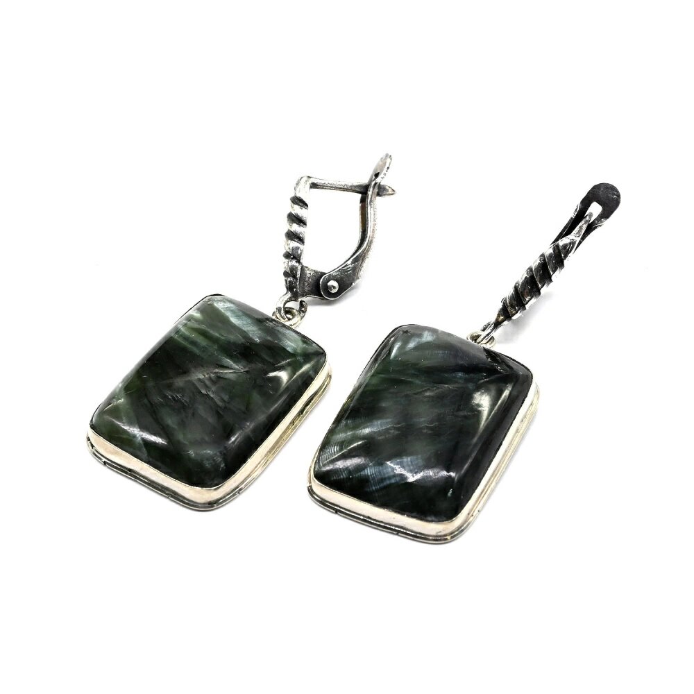 Серьги, серафинит