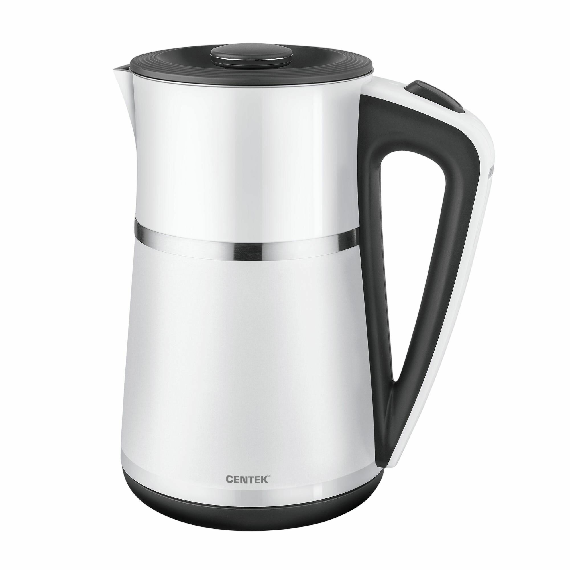 Чайник CENTEK CT-0028 White (1.7л, сталь/пластик)