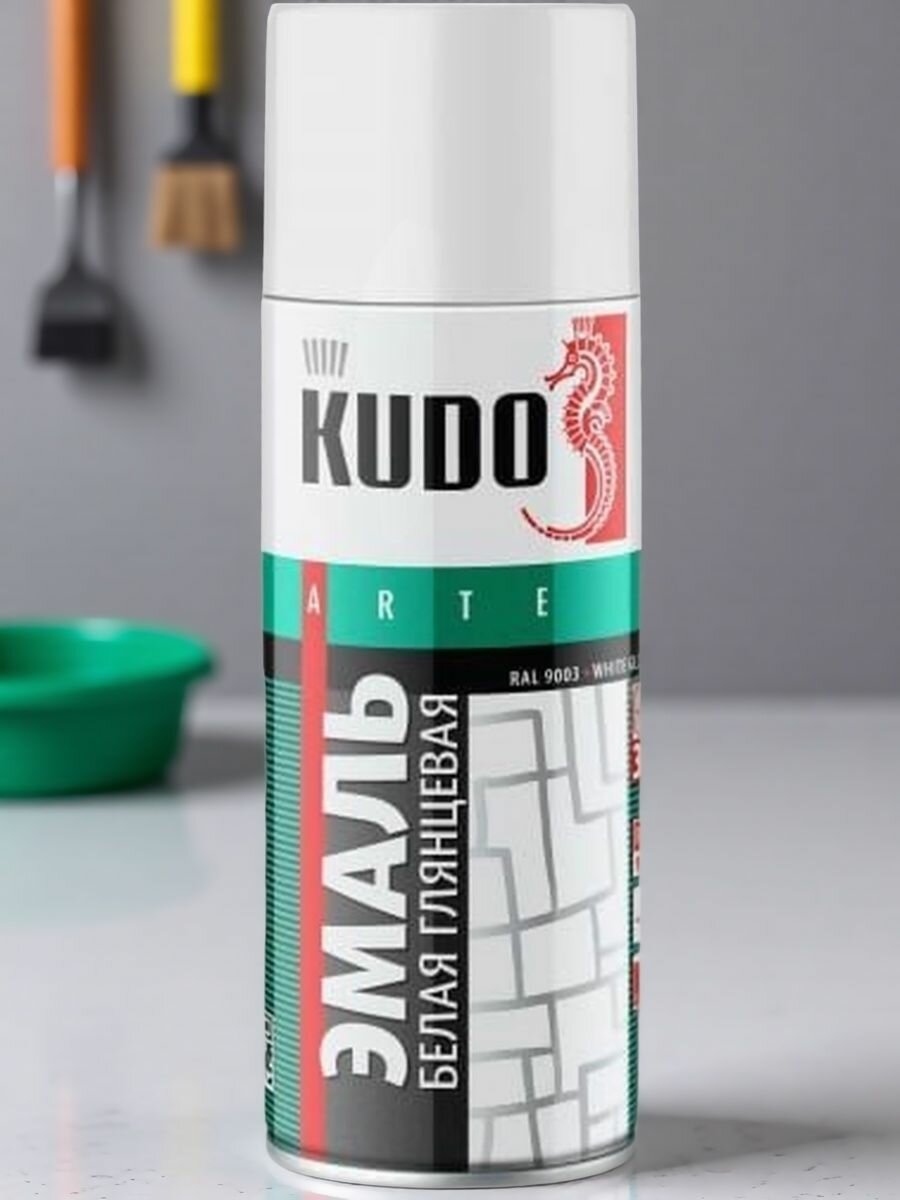 Эмаль универсальная KUDO белая глянцевая