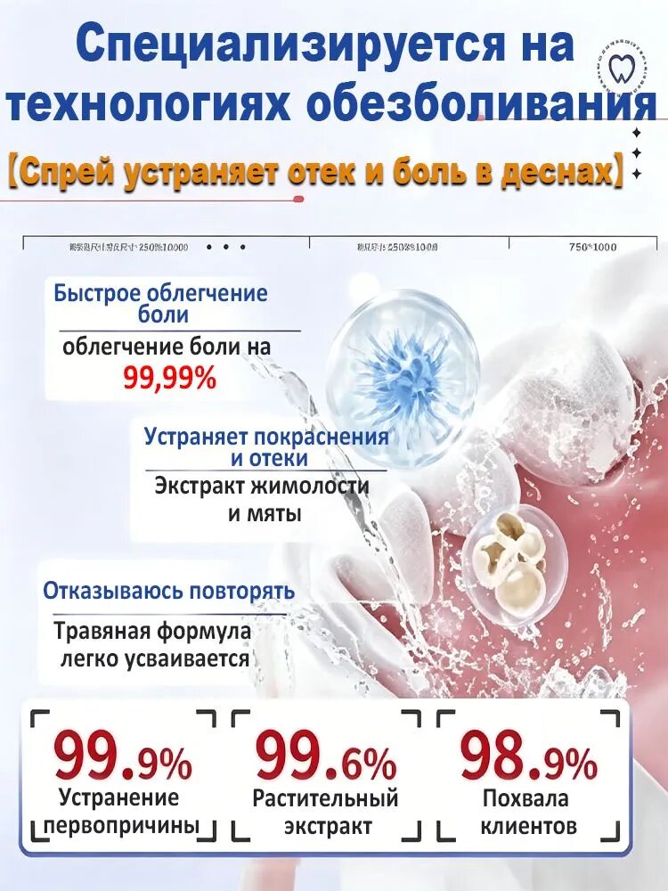 Спрей от зубной боли на 1 секунду для облегчения боли, быстро снимает зубную боль, отек десен и боль от кариеса, портативная упаковка объемом 300 мл