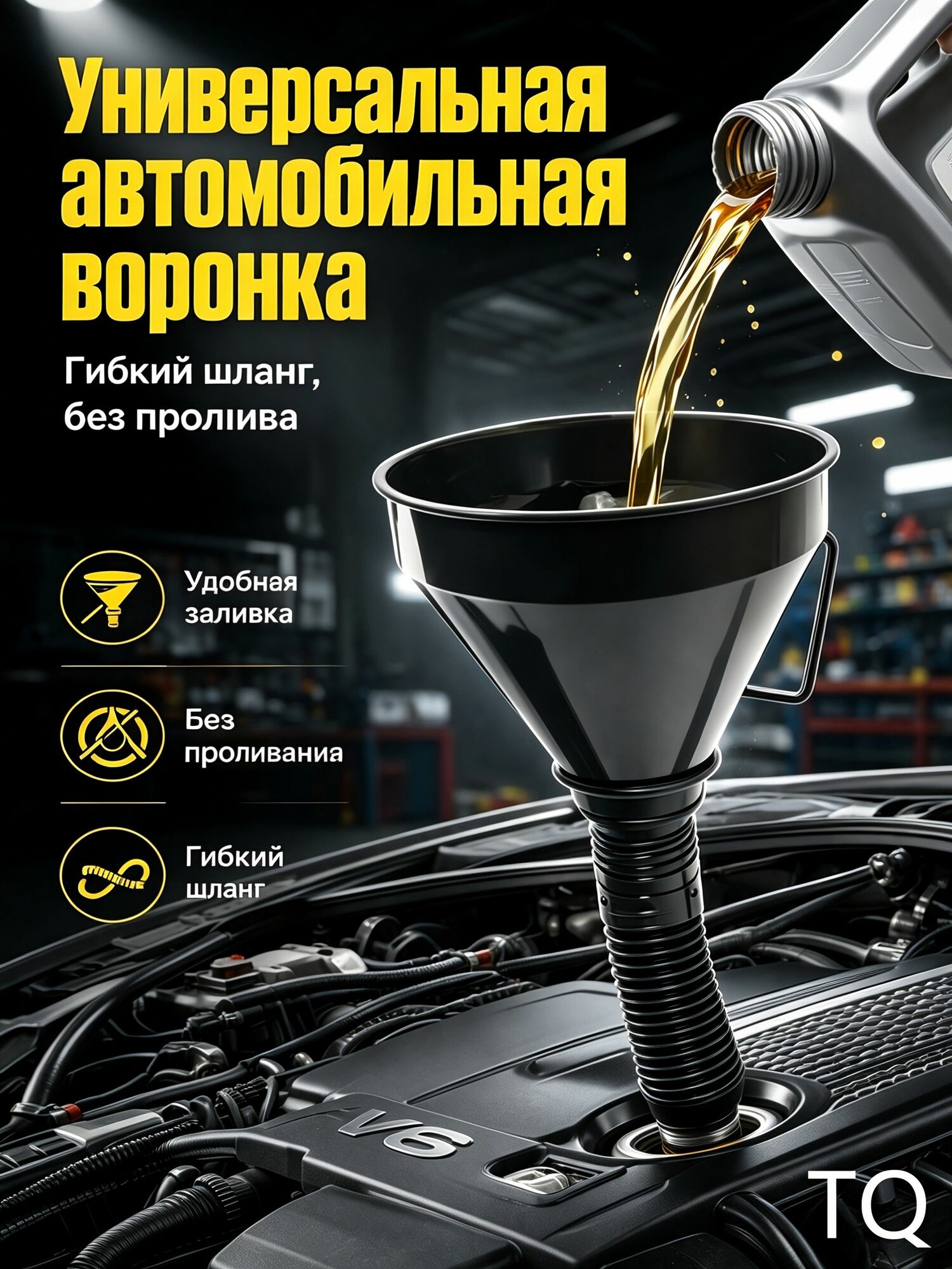 Усиленная воронка для бензина и дизеля с фильтром + 1 насадки в комплекте воронка для топлива воронка для заправки воронка с фильтром воронка для дизеля