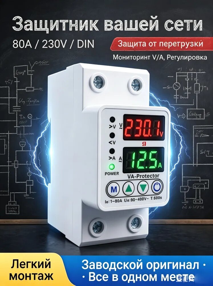 Автоматический выключатель 80А 1
