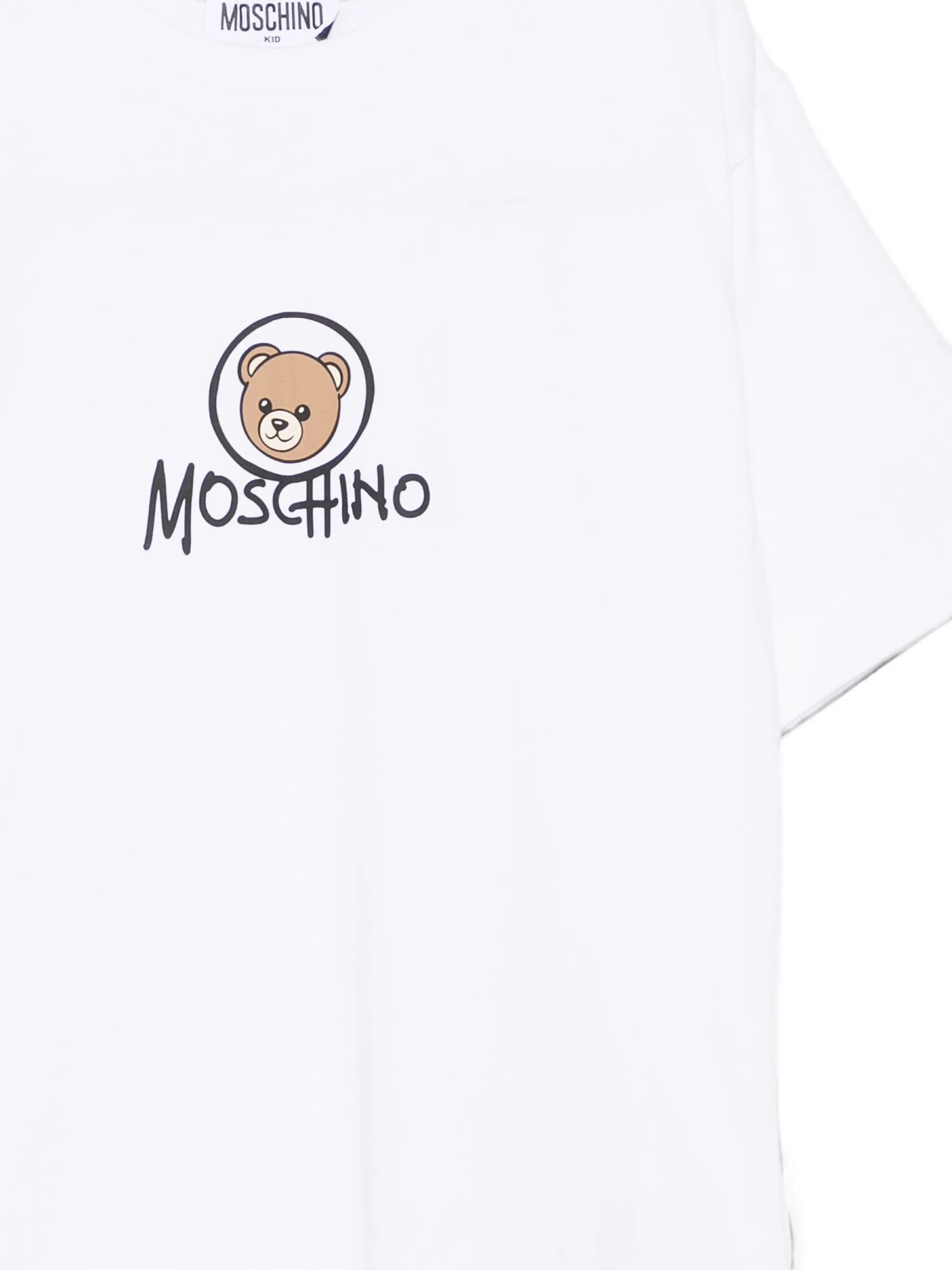 Футболка MOSCHINO Logo-print T-shirt, размер 110, бежевый/белый — фото 1