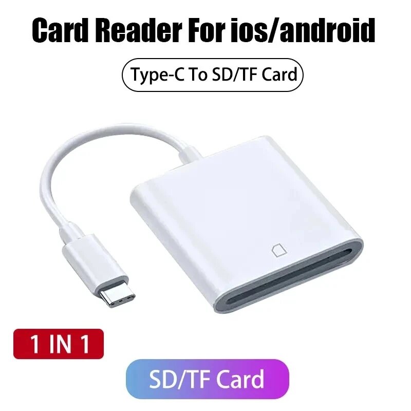 Адаптер Type-C, устройство для чтения карт памяти TF/SD, OTG-ридер, Compact Flash, Type c 1 in 1