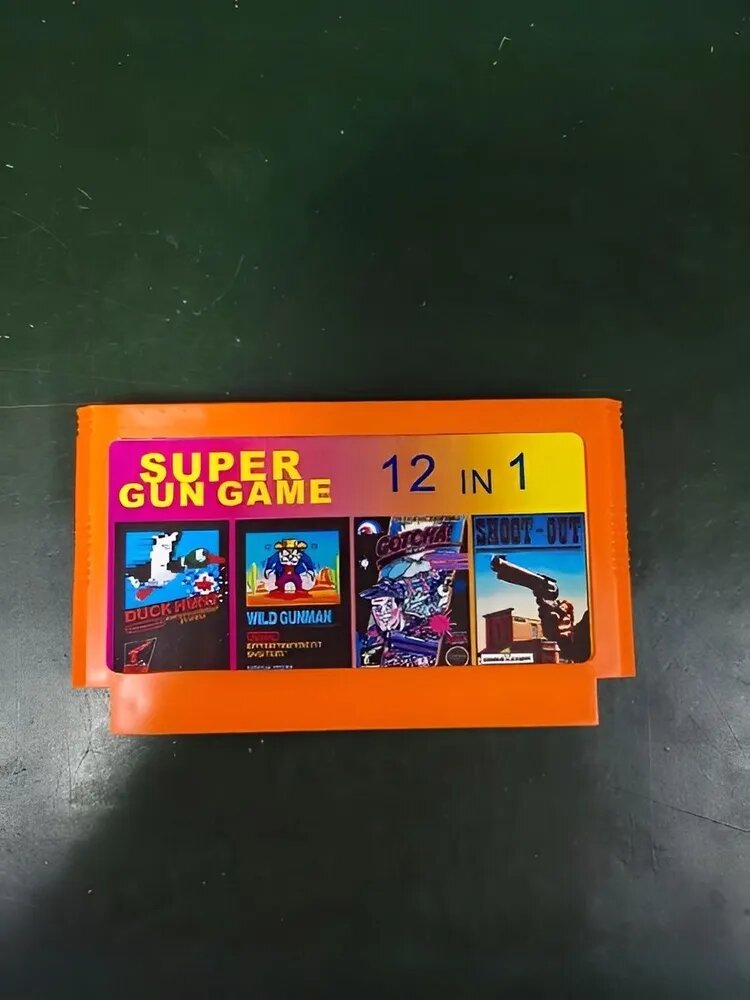 Картридж для 8 бит сборник 12 в1: Duck Hunt /Shooter_2 /Shoot UFO и другие (без коробки)