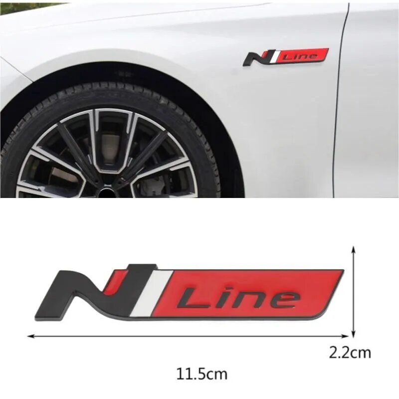 Шильдик Hyundai N Line на автомобиль, решетку радиатора, эмблема, логотип, наклейка, значок, машины
