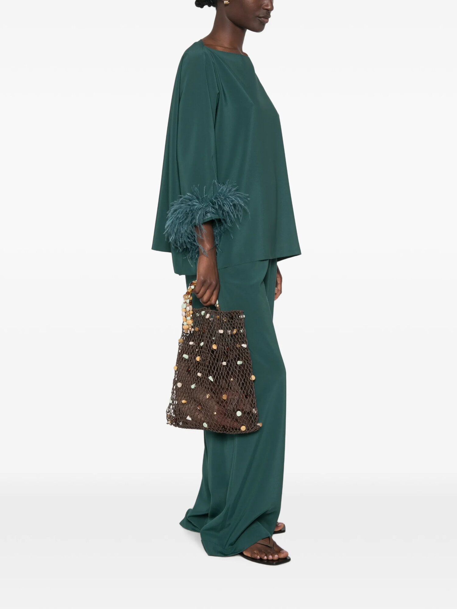 Брюки Gianluca Capannolo Claudia elasticated palazzo pants, размер 44 — фото 1
