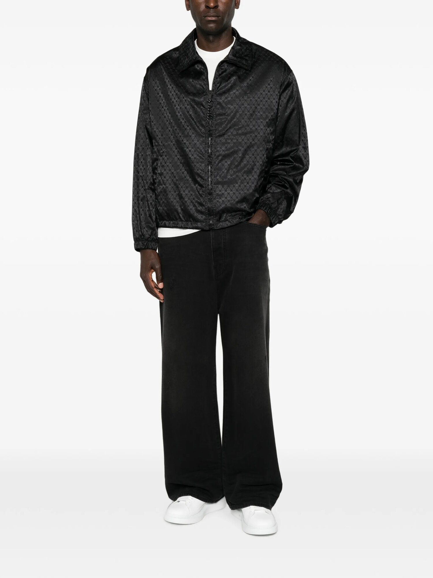 Куртка Alexander McQueen Skull-jacquard jacket, размер 50 — фото 1
