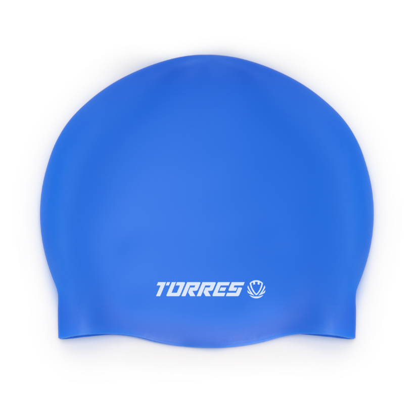 Шапочка для плав. TORRES, SW-12507BL, синий, силикон
