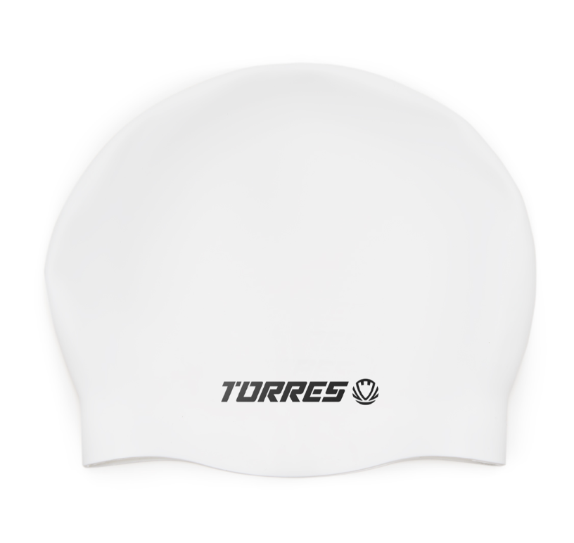 Шапочка для плав. TORRES, SW-12507WT, белый, силикон