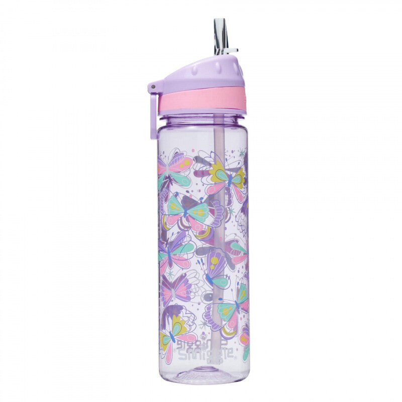 Smiggle Бутылка-трубочка с бабочкой, Конфетный фиолетовый