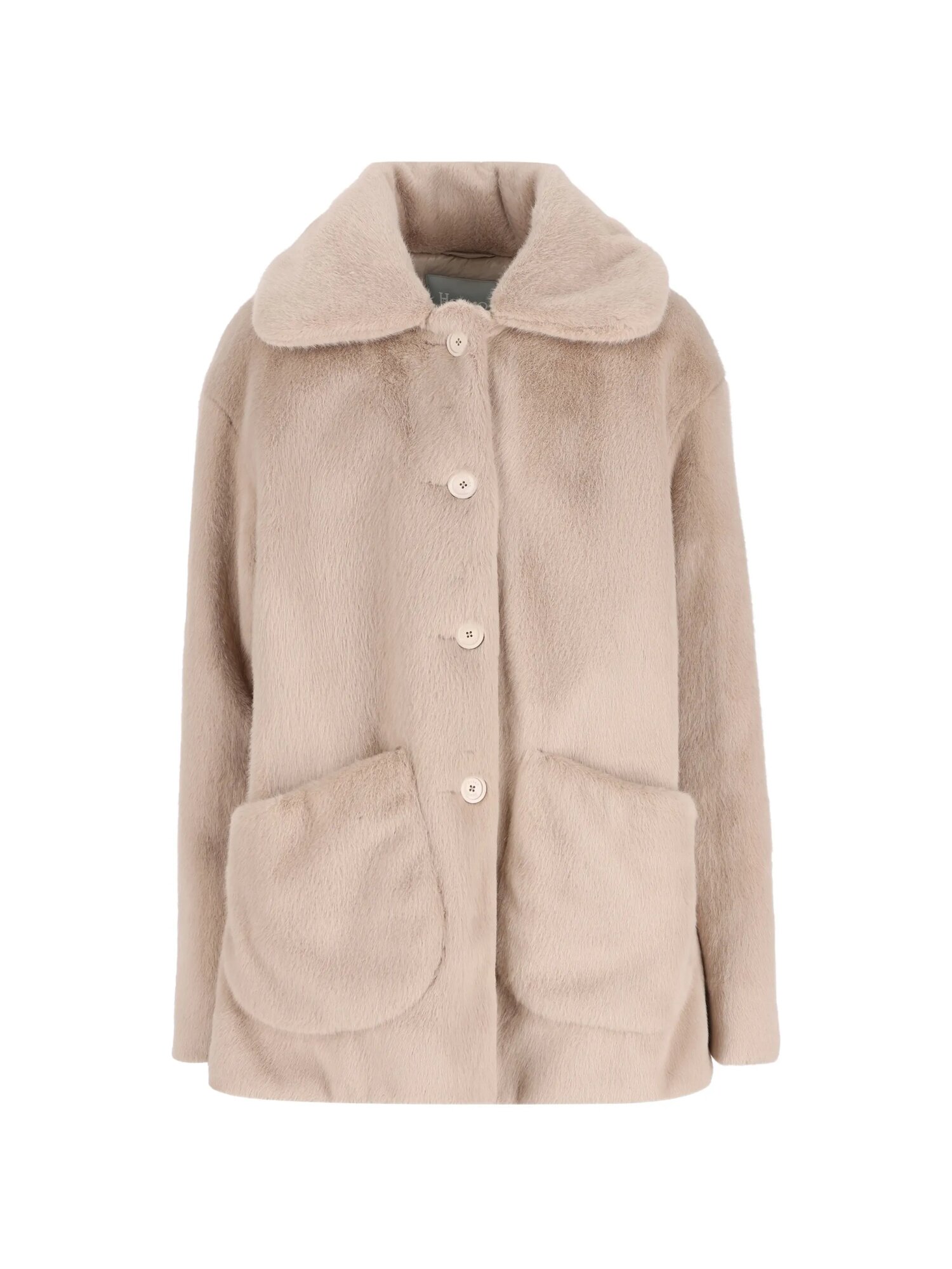 Пальто Button-fastening single-breasted faux-fur coat