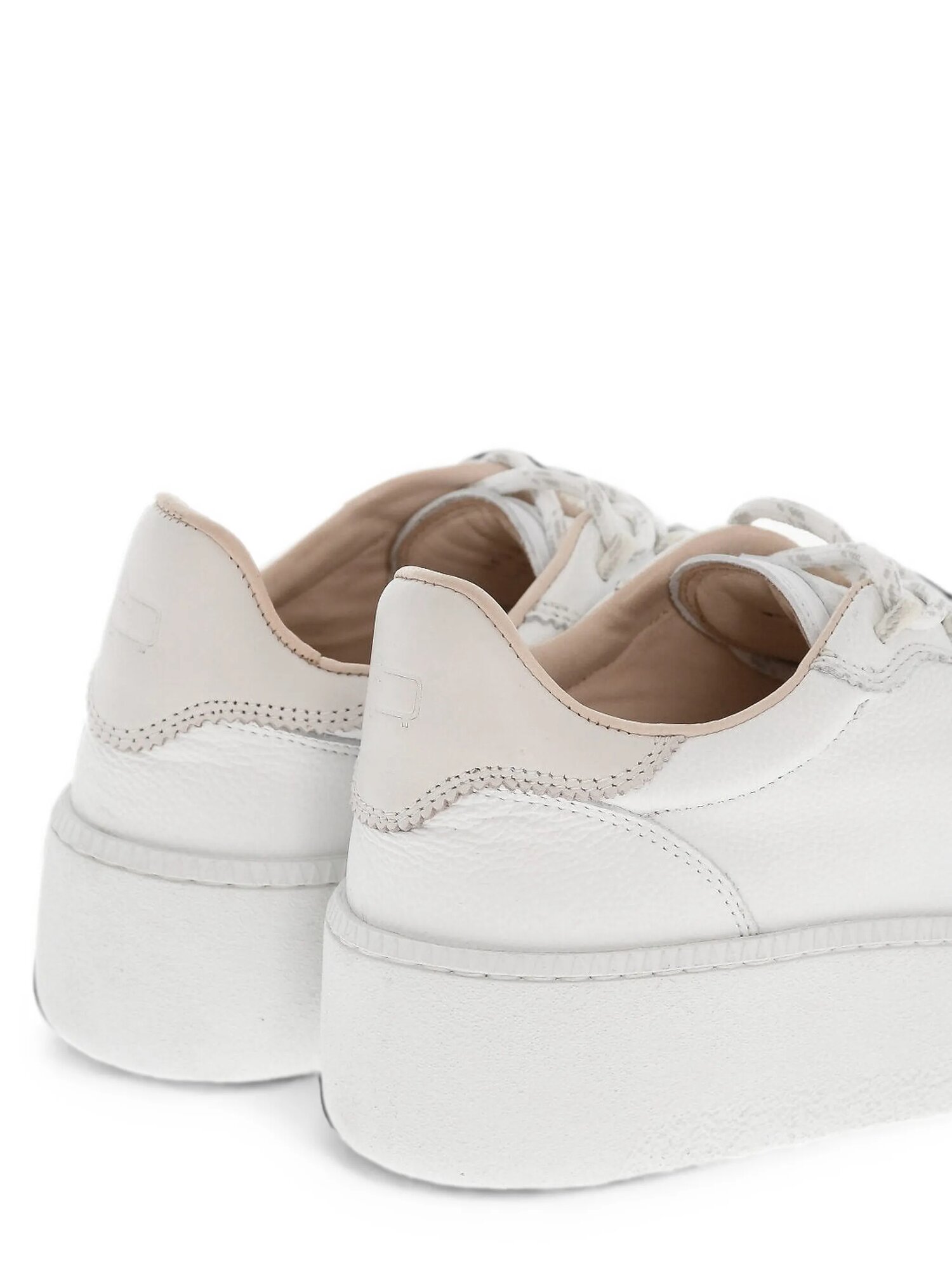 Кроссовки Woolrich Lace-up leather sneakers, размер 7.5, бежевый/белый — фото 1