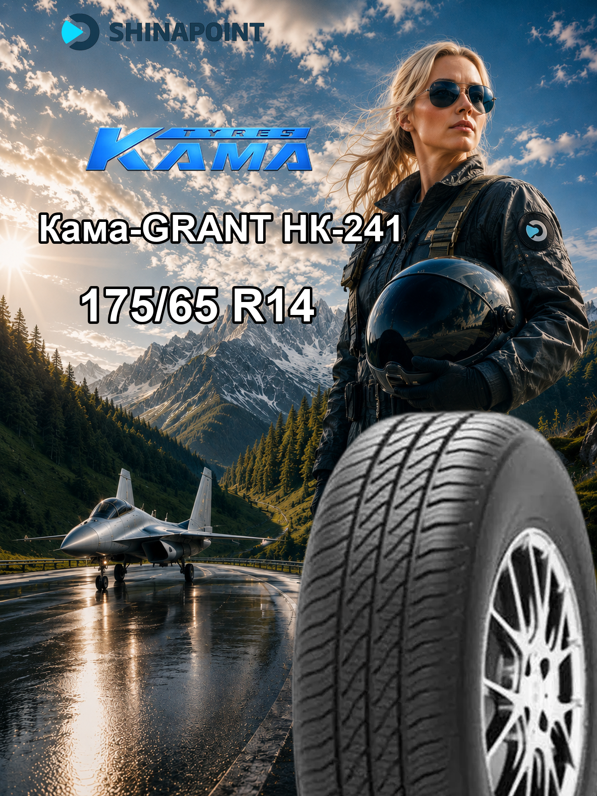 Шины летние R14 175 65 82 H автомобильная летняя резина лето КАМА модель Кама-GRANT НК-241