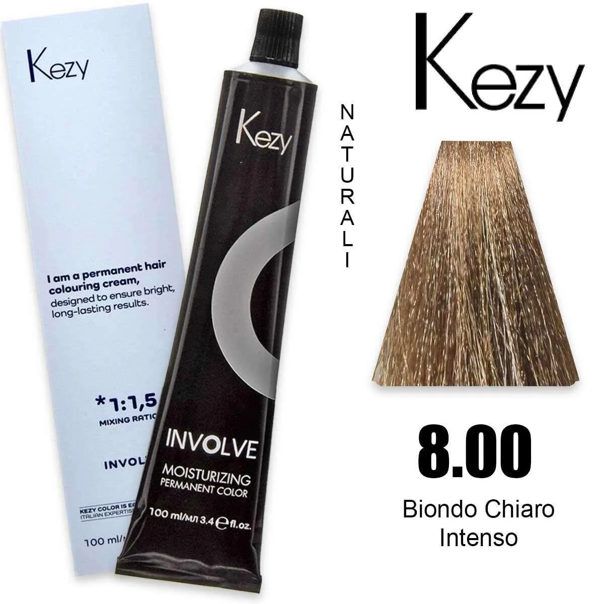 KEZY Стойкая крем-краска светлый блондин глубокий 8.00 INVOLVE, 100 мл