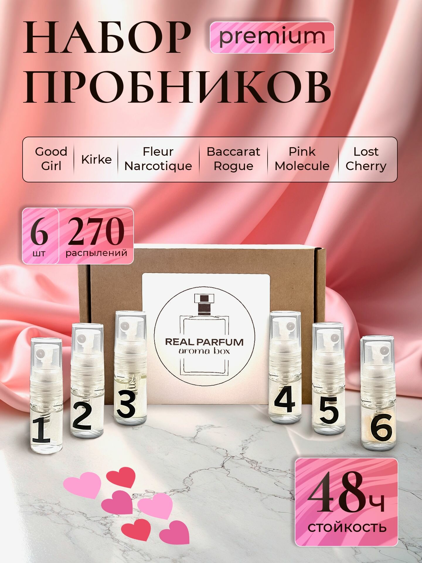 Духи женские стойкие набор пробников