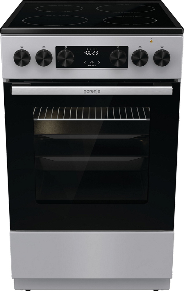 Электрическая плита Gorenje GEC5C41SG, гриль, нержавеющая сталь