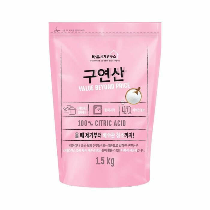 Mukunghwa Чистящее средство с лимонной кислотой Good Detergent Laboratory 100% Citric Acid, 1.5 кг
