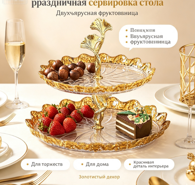 Подставка для закусок, орехов, десертов и тортов в гостиной; подходит для хранения десертов, орехов,