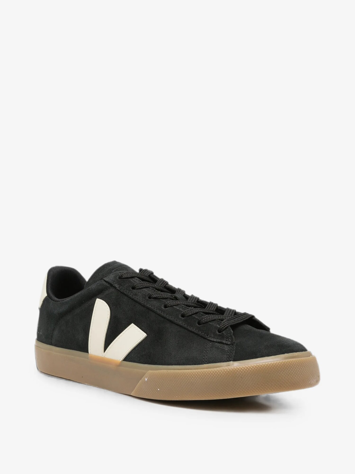 Кроссовки VEJA Logo-patch suede sneakers, размер 46, черный — фото 1