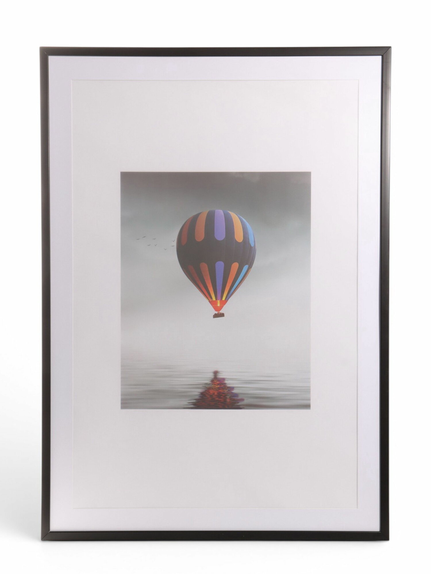 Фоторамка ПВХ на 1 фото Ellis 60x90 см с паспарту, чёрный, цвет: чёрный