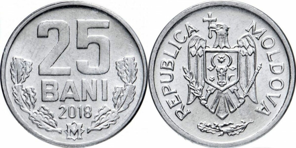Молдавия 25 бань, 2018 Герб XF