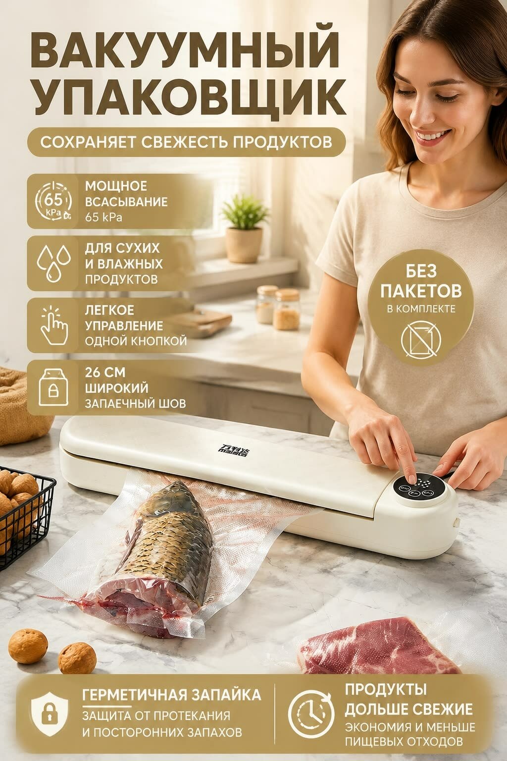 Вакуумный упаковщик, Сумка, мини, пластик для дома зелёный