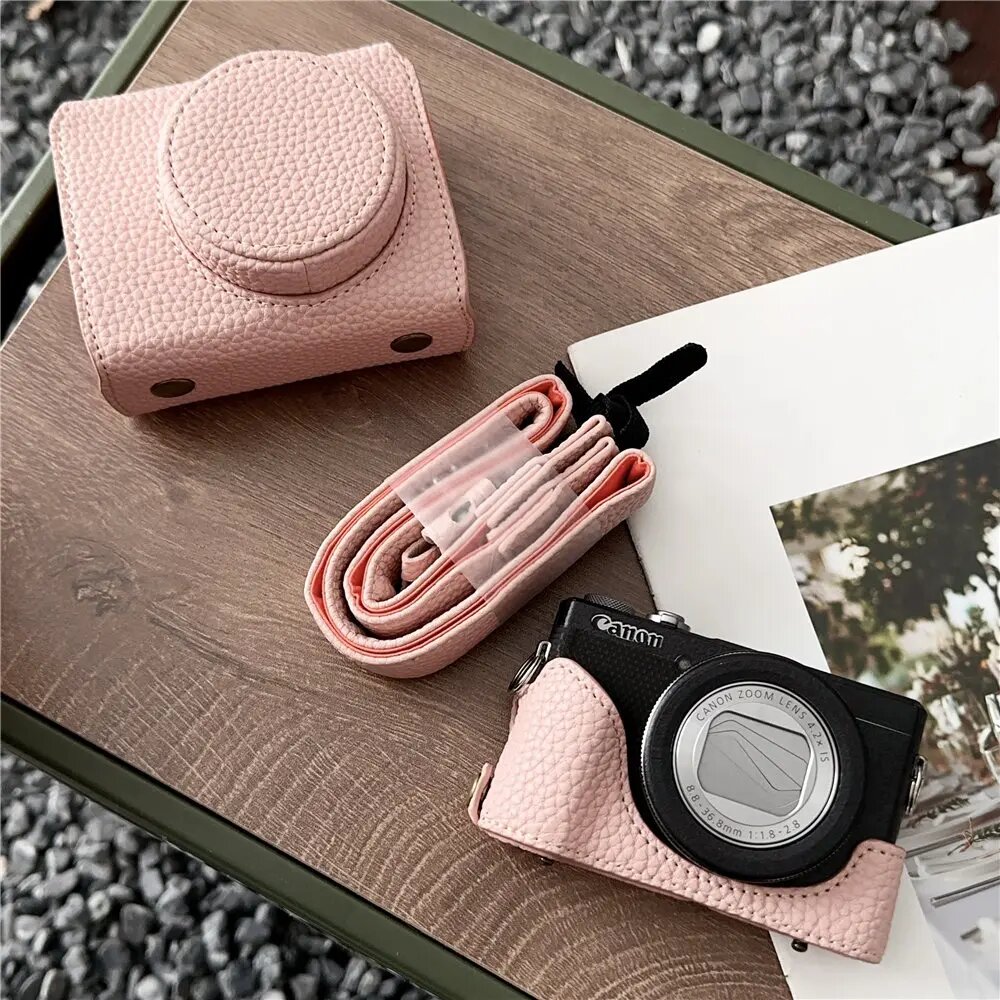 Чехол для камеры Olivemoon для Canon PowerShot G7X Mark II III G7X2 G7X3 G7XII G7XIII Розовый, Pink
