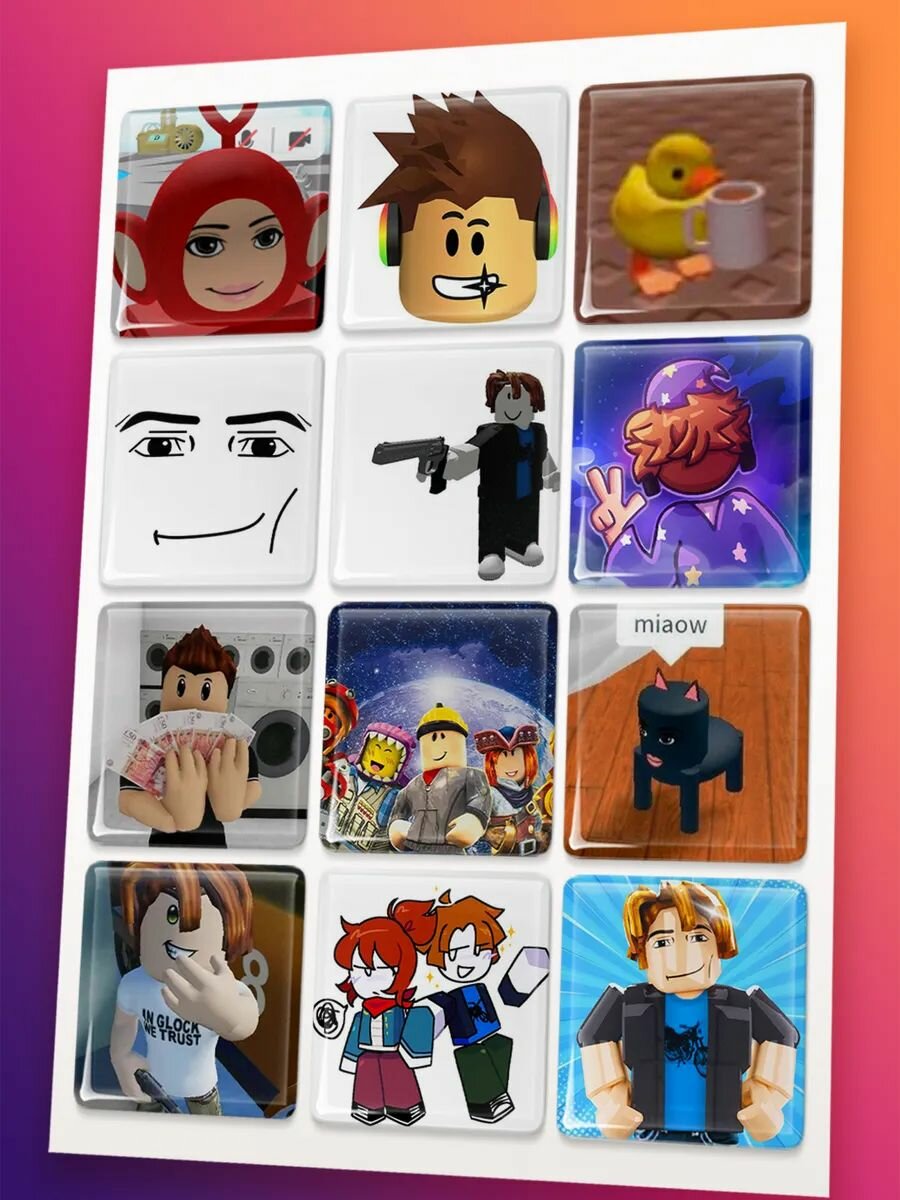 3D наклейки Roblox — фото 1