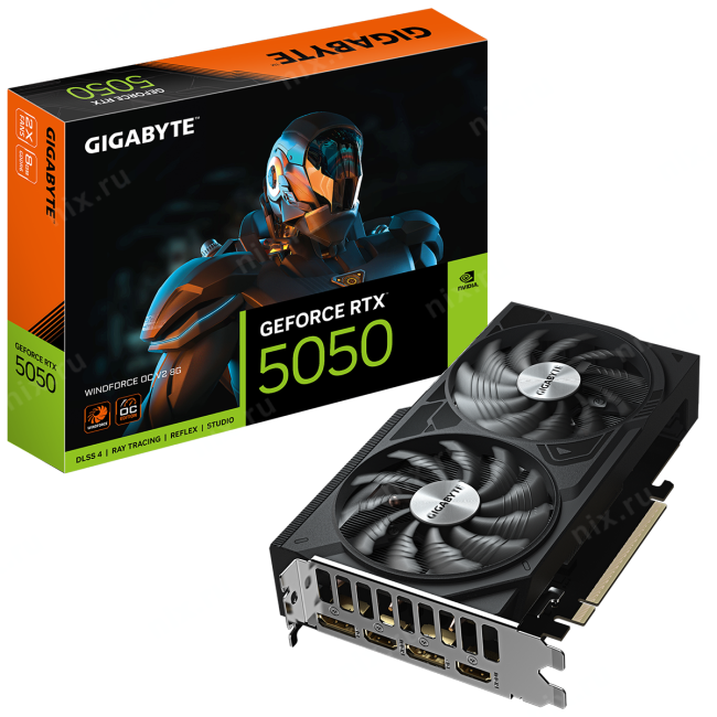 GIGABYTE WINDFORCE GV-N5050WF2OCV2-8GD (GeForce® RTX 5050) 8 Гб, GDDR6, 128 бит, PCI Express, 2xDP,2xHDMI