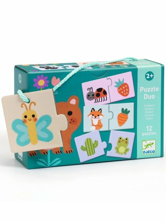 Djeco Djeco Puzzle Duo Набор дуо-пазлов Цвета, 12 пазлов по 2 д. DJ08273