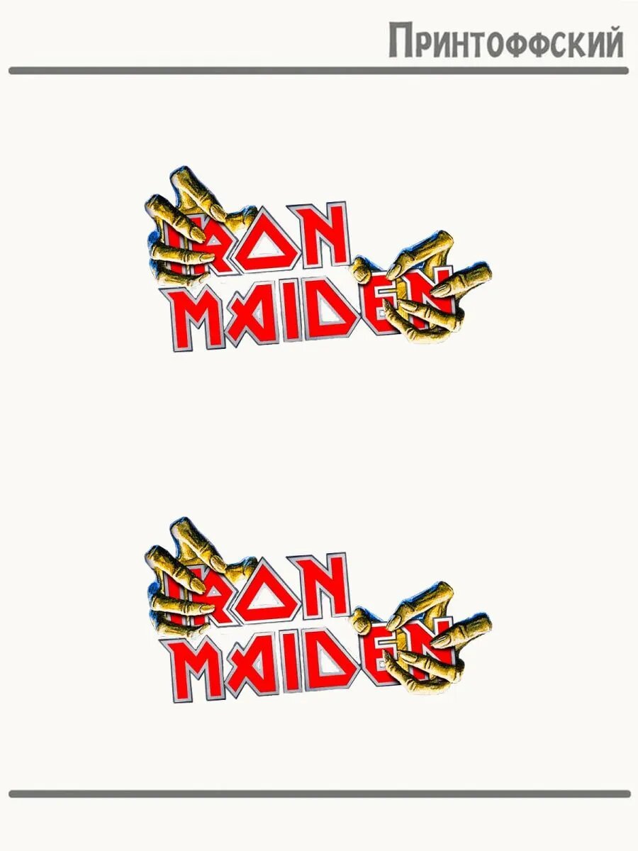 2-е (Две) Термонаклейки Iron Maiden Рок Айрон Майден