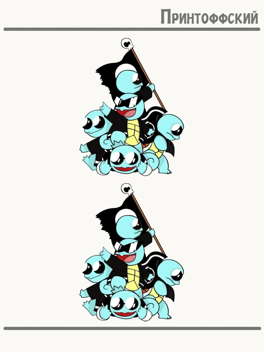 2-е (Две) Термонаклейки аниме покемоны pokemons сквиртл