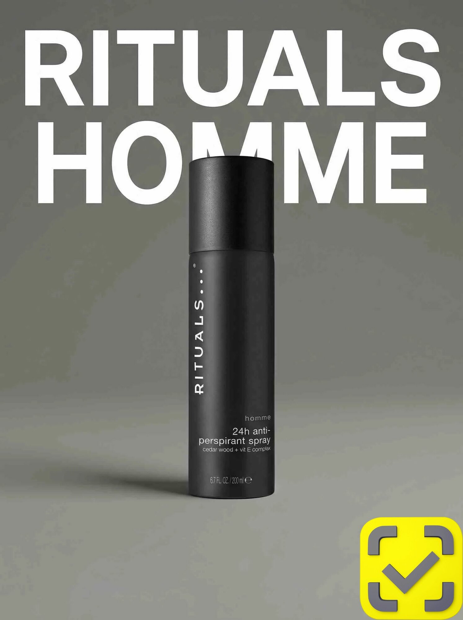 RITUALS. Дезодорант Homme с ароматом кедрового дерева и витамина Е (200 мл)