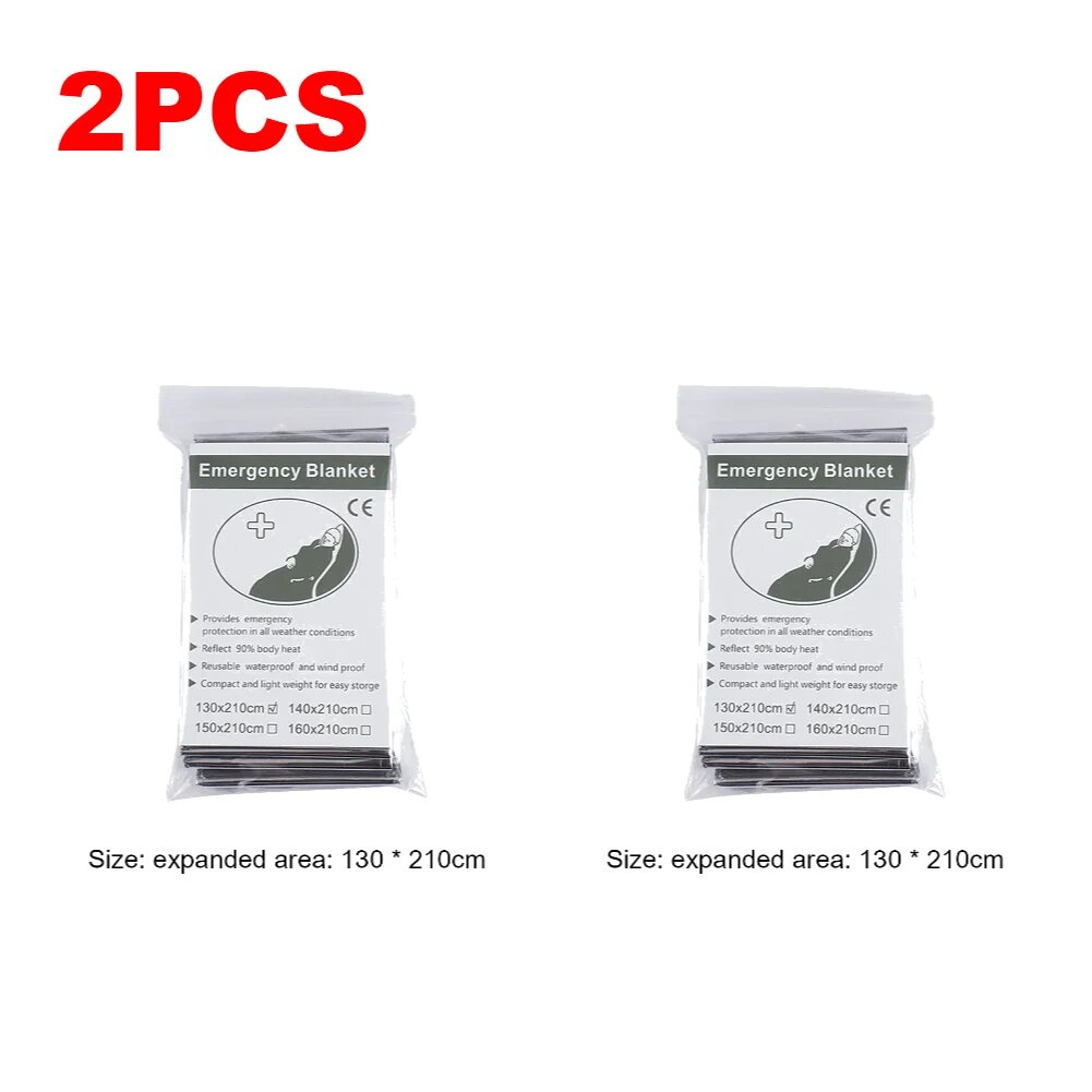 Термоодеяло из фольги для экстренной помощи 2PCS