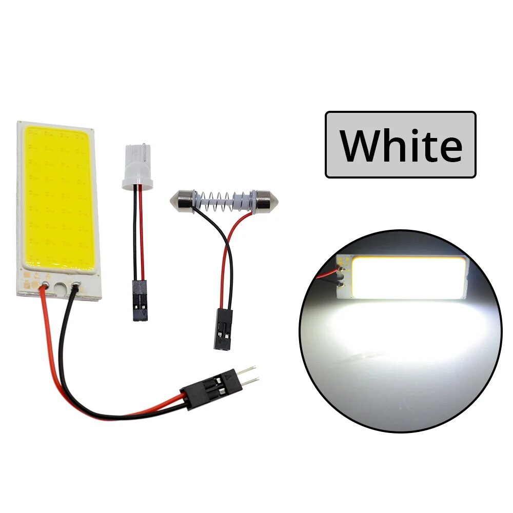 2x T10 COB Белый Автомобильный Индикатор W5w C5W