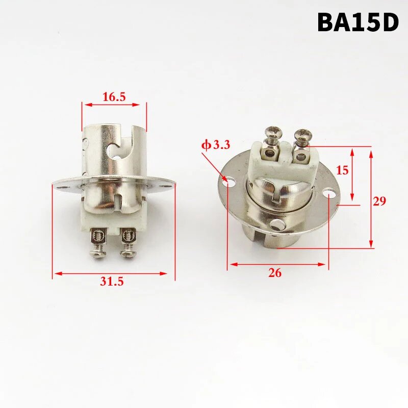 Держатель лампы BA15D из меди 1PC BA15D