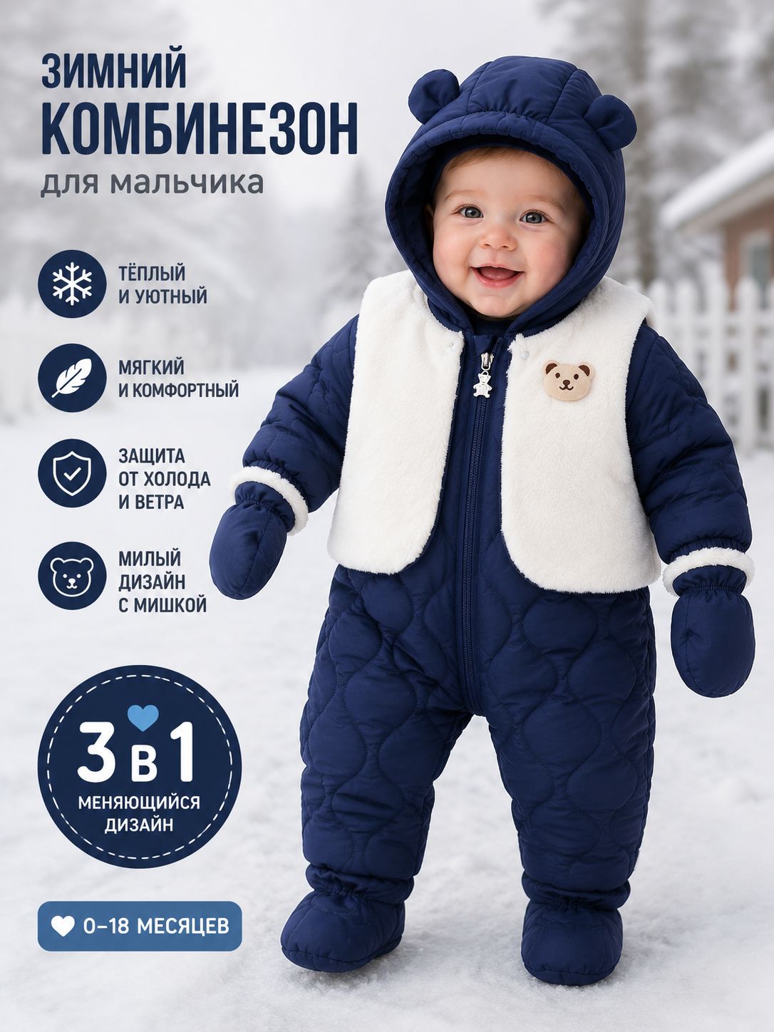 Комбинезон утеплённый